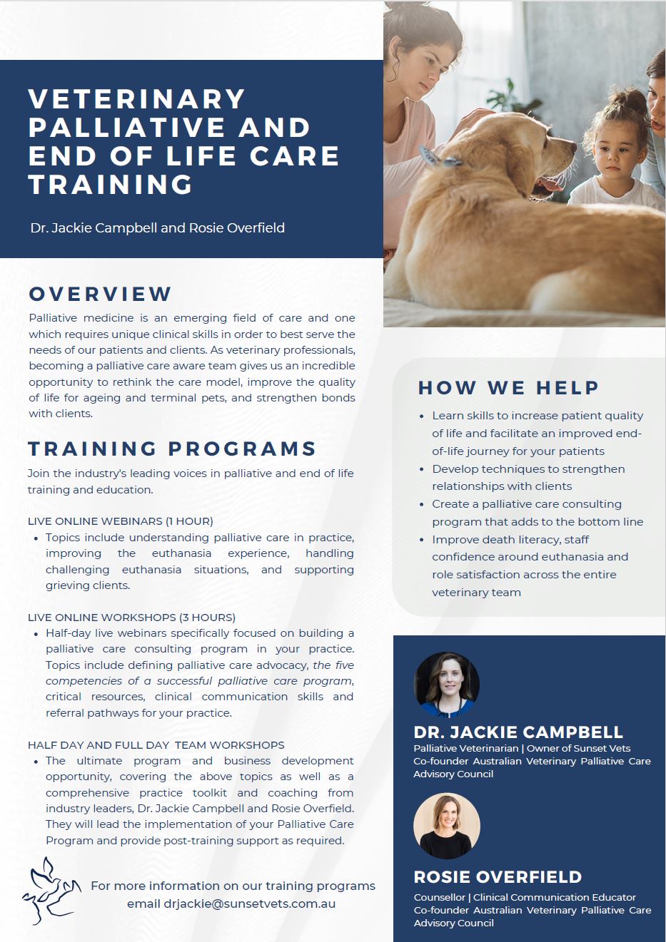 Education & Training | Sunset Vets Palliative and End of Life Care